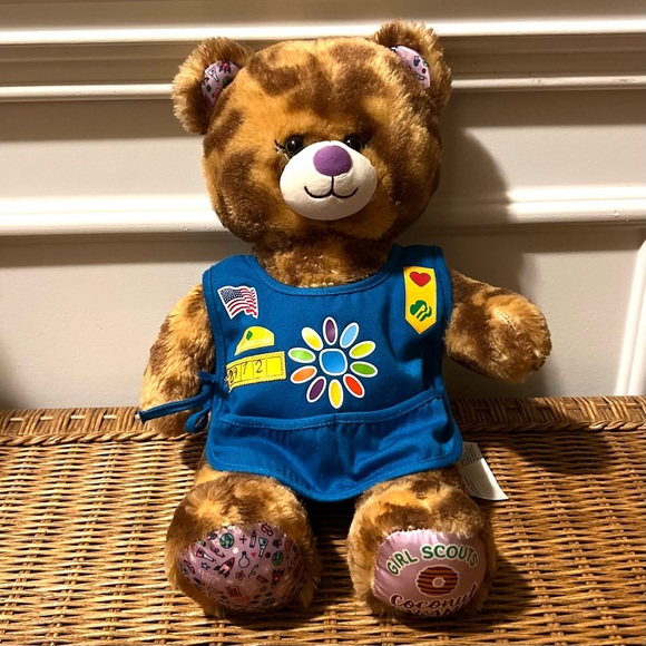 Build-A-Bear | Toys | Buildabear Girl Scout Coconut Caramel Plush Stuffed Teddy Bear W Outfit ...